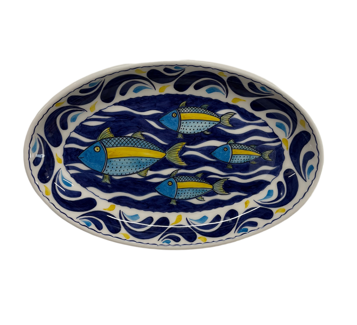 Ceramic Oval Fish Platter – So Blue Greek Ceramics & Gifts