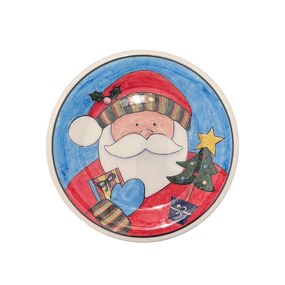 Ceramic Christmas 8” Round Plate—Multiple design choices (free USA shi ...