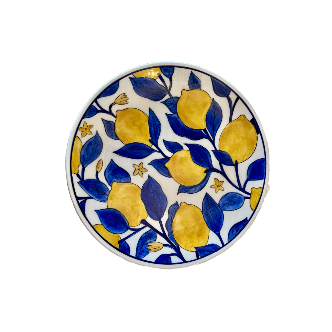 Ceramic Round Lemons Platter (free USA shipping included) – So Blue ...