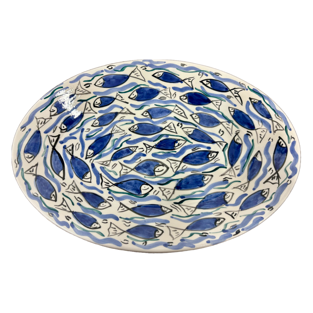 Ceramic Blue Fish Oval Platter – So Blue Greek Ceramics & Gifts